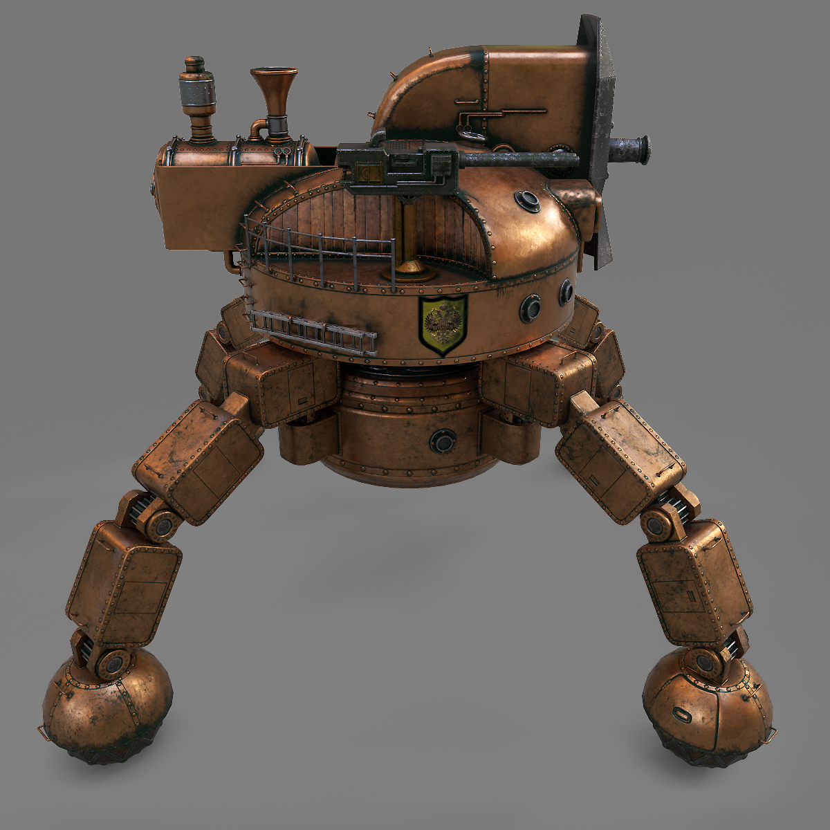 Steampunk mech model - TurboSquid 1189735