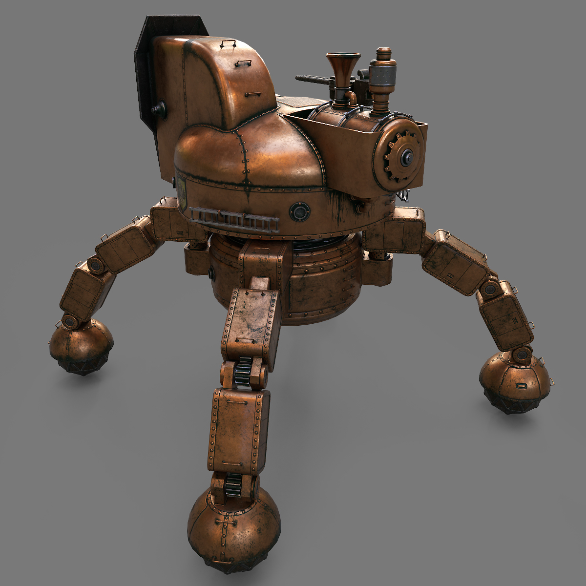 Steampunk mech model - TurboSquid 1189735