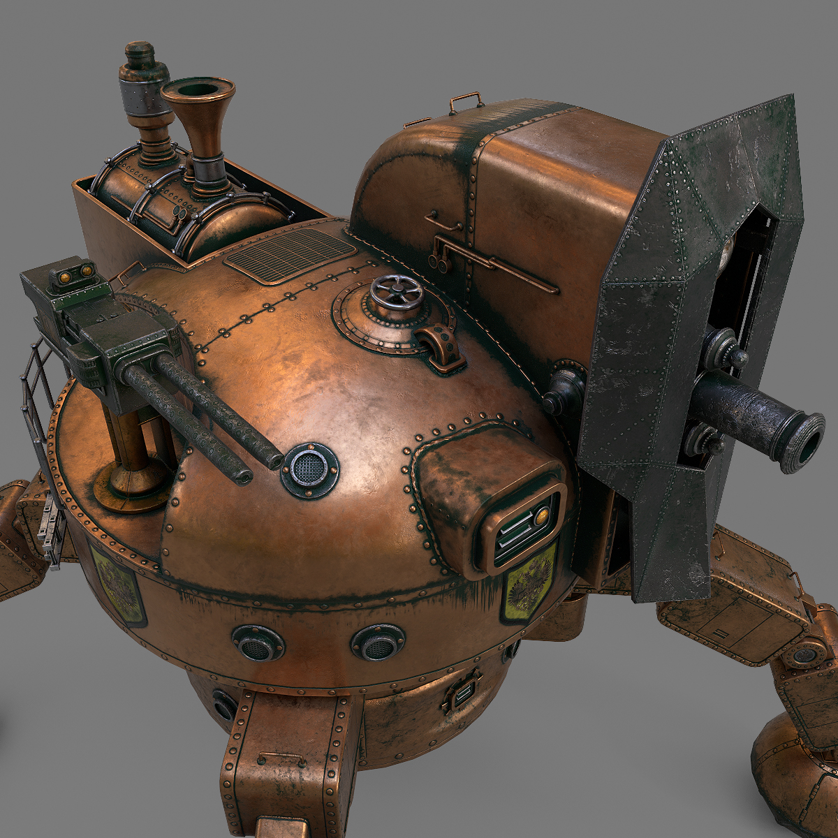 Steampunk mech model - TurboSquid 1189735