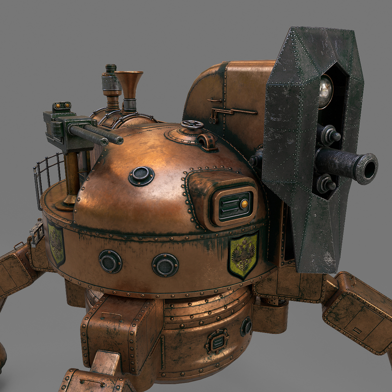 Steampunk mech model - TurboSquid 1189735