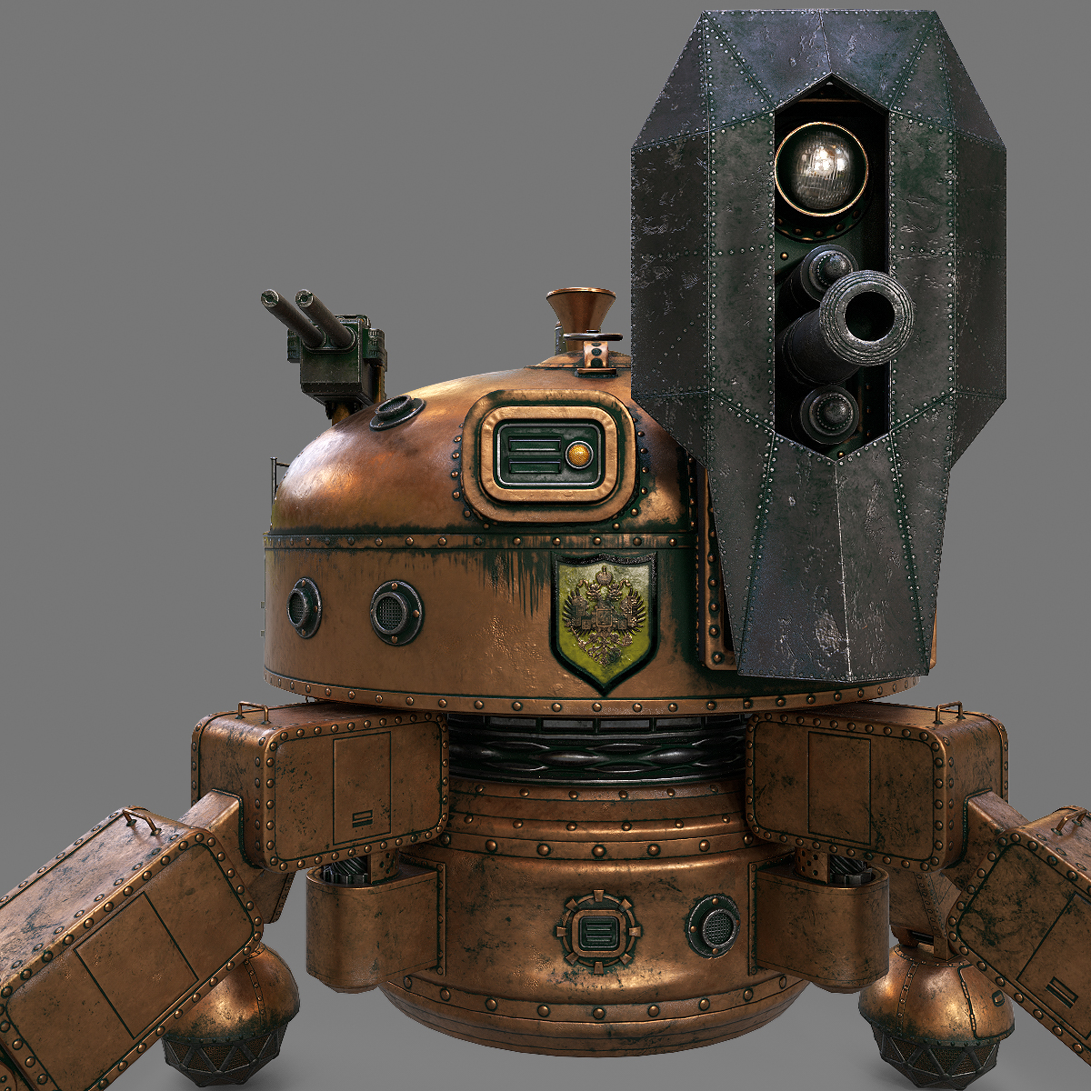 Steampunk mech model - TurboSquid 1189735