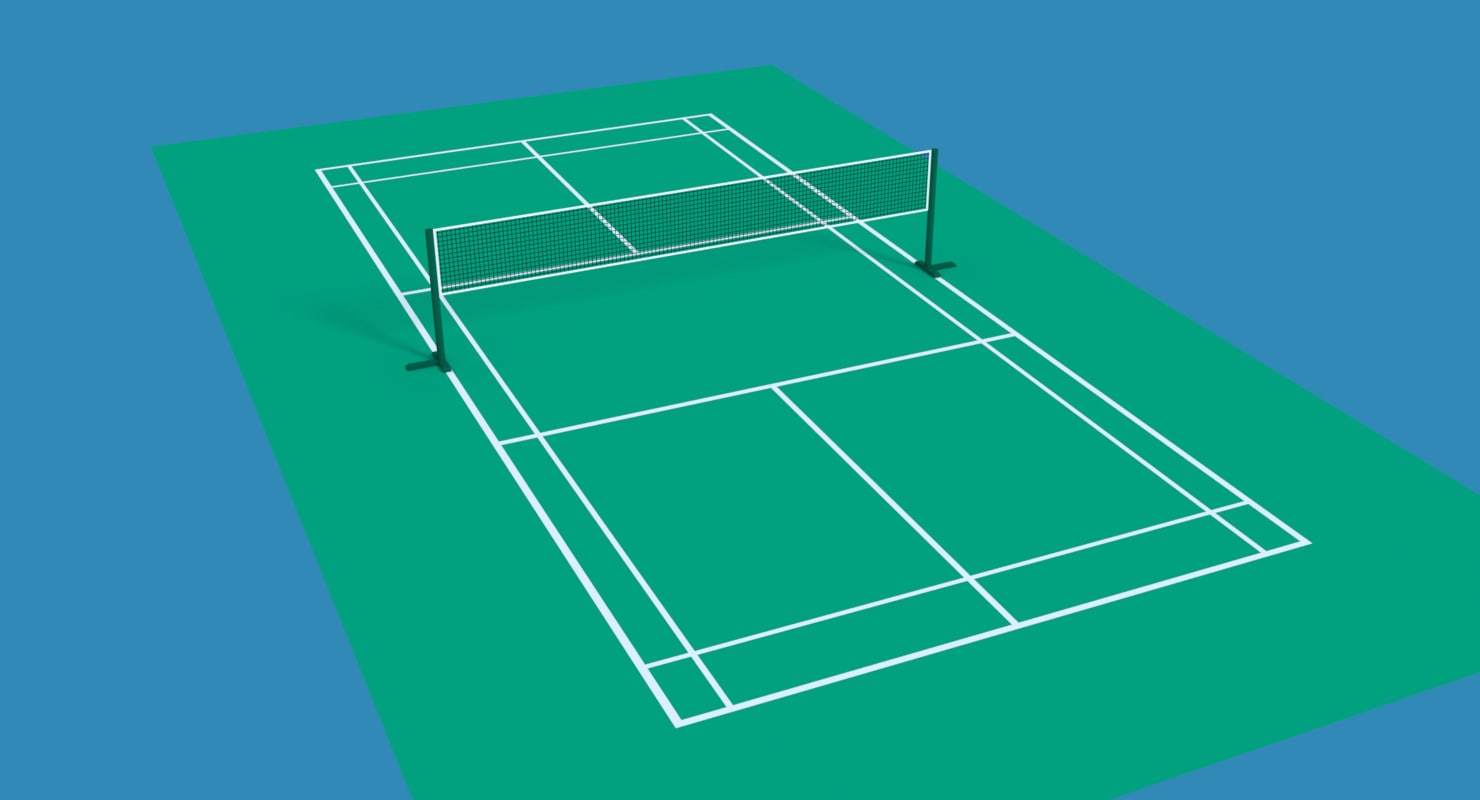3D badminton court - TurboSquid 1189836
