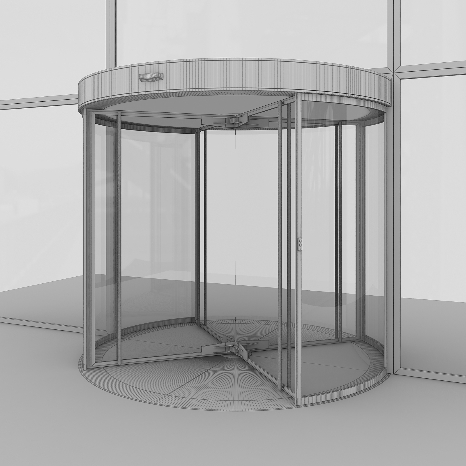 3D revolving door model - TurboSquid 1189913