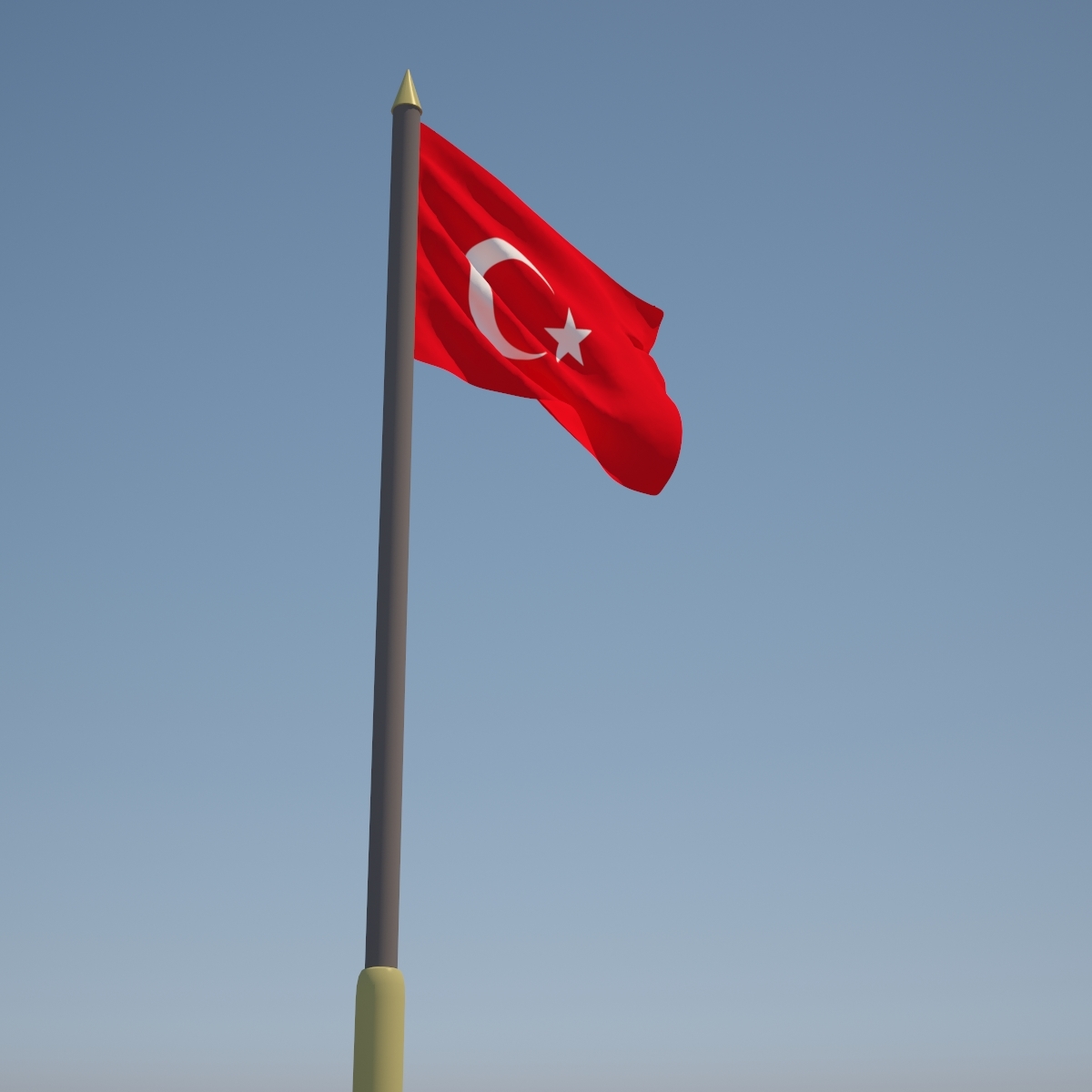 3D model flag turkey - animation - TurboSquid 1189942