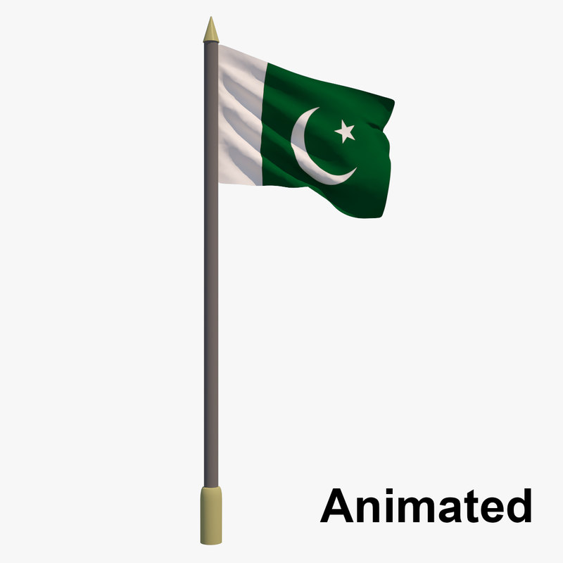 3D flag pakistan - animation - TurboSquid 1189949