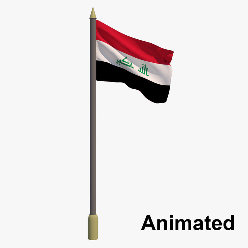 3D flag iraq - animation model - TurboSquid 1189988