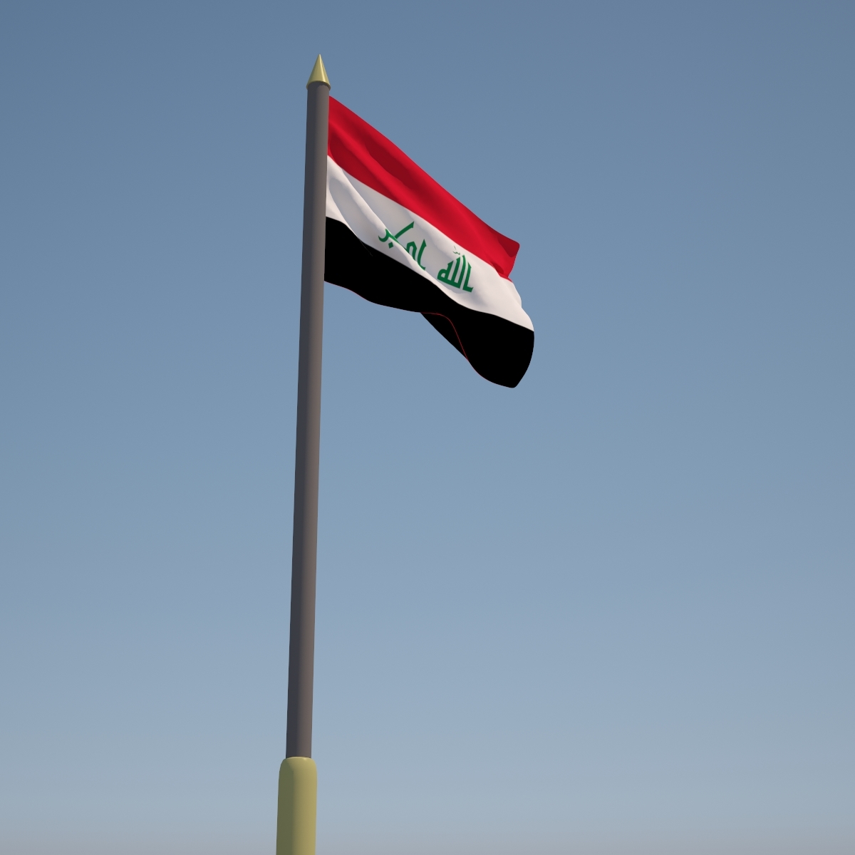 3D flag iraq - animation model - TurboSquid 1189988