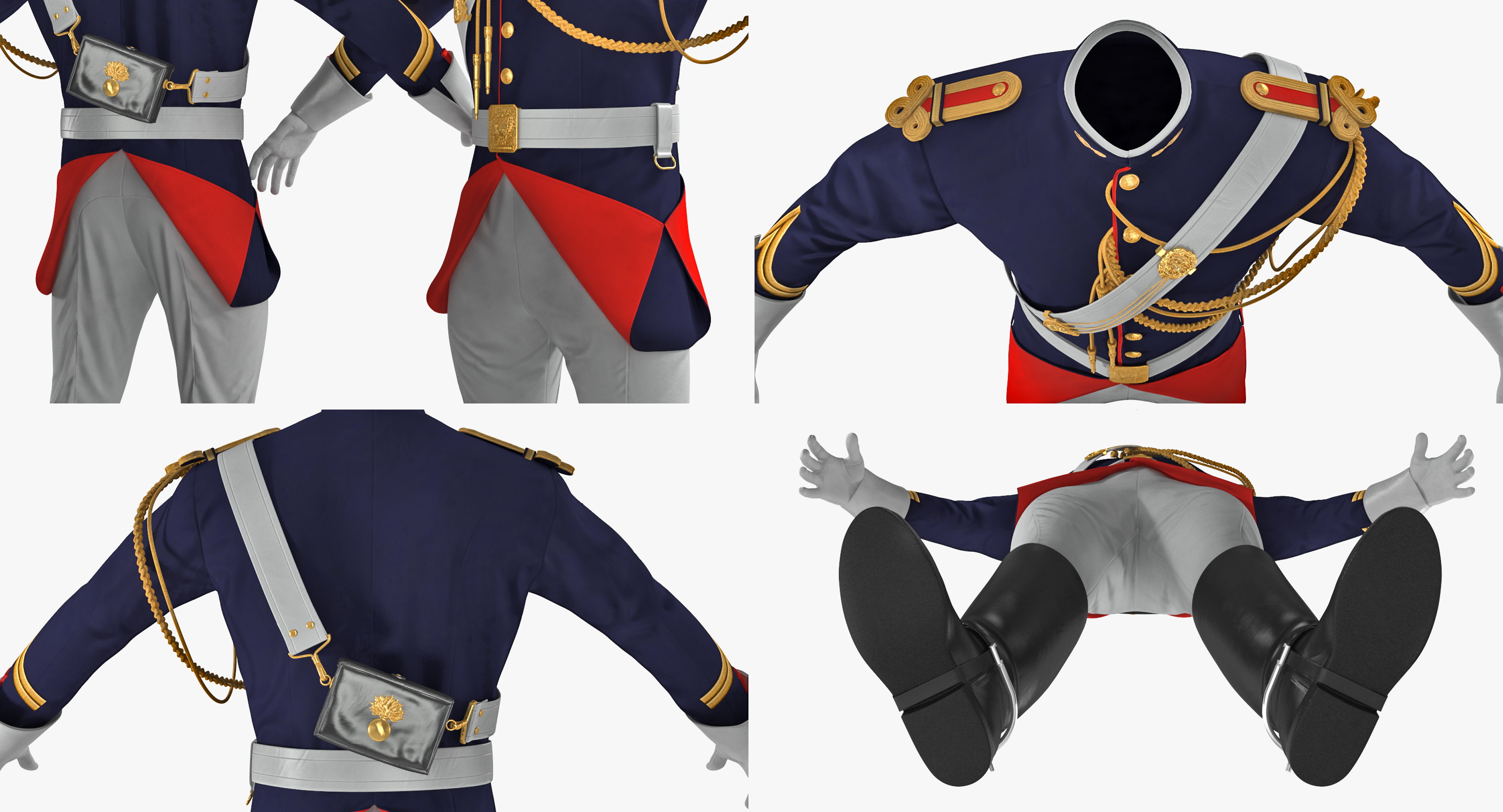 3D french cuirassier officers uniform - TurboSquid 1190152