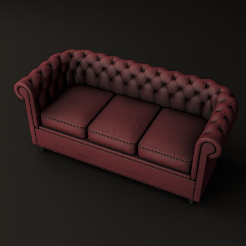 3D model chesterfield sofa - TurboSquid 1190201