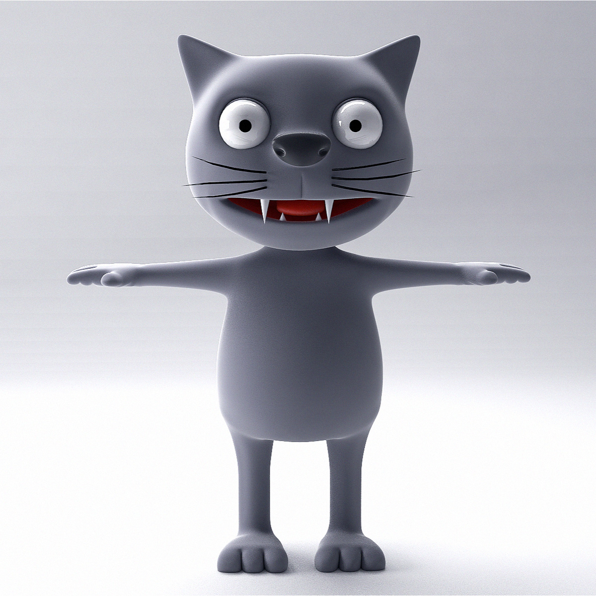 Cat cartoon 3D model - TurboSquid 1190283