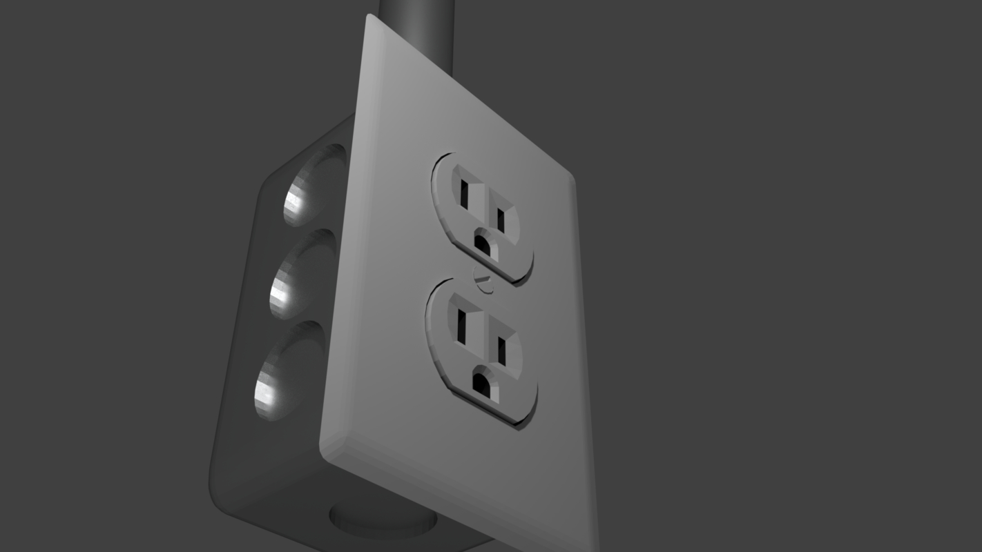 Power outlet 3D model - TurboSquid 1190302