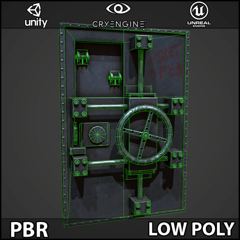 Bunker door 3D - TurboSquid 1190662