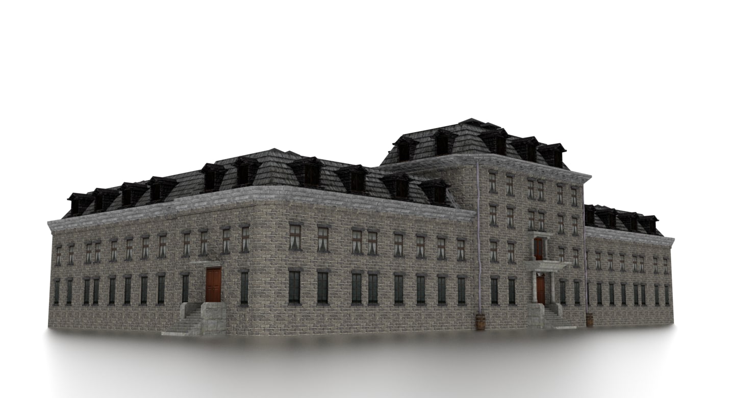Asylum building 3D - TurboSquid 1190845