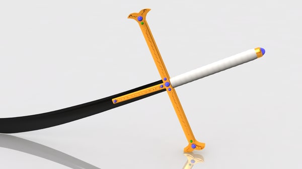 Kokuto yoru swords mihawk 3D model - TurboSquid 1191014