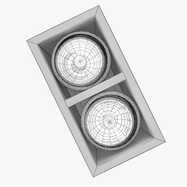 Double spot light fixture 3D model - TurboSquid 1191253