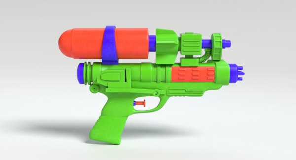 Water gun 3D model - TurboSquid 1191336