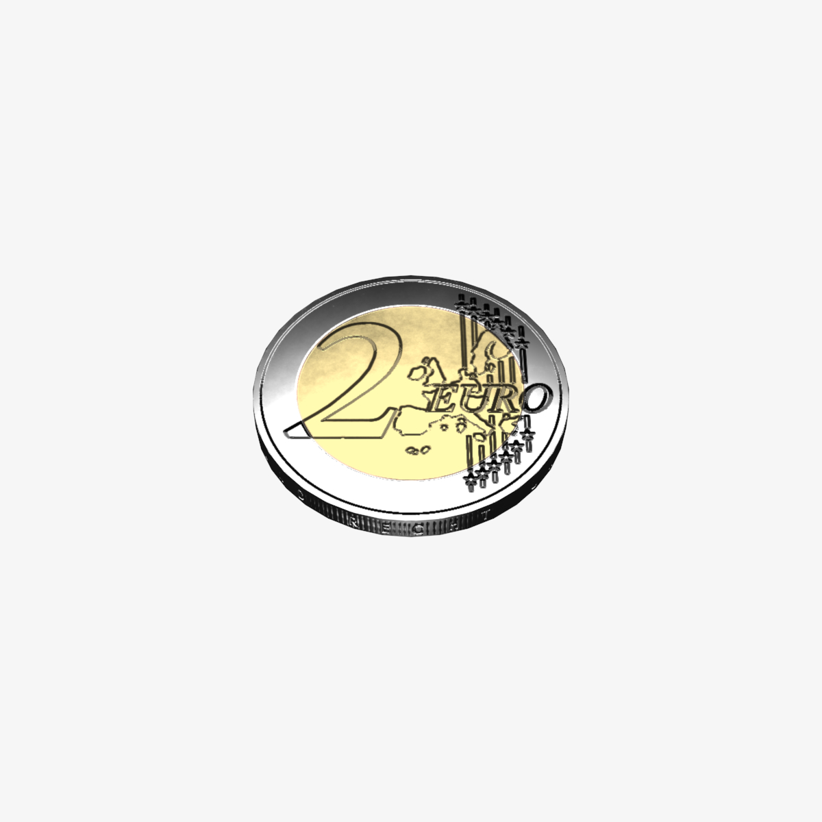 3D euro coin model - TurboSquid 1191660