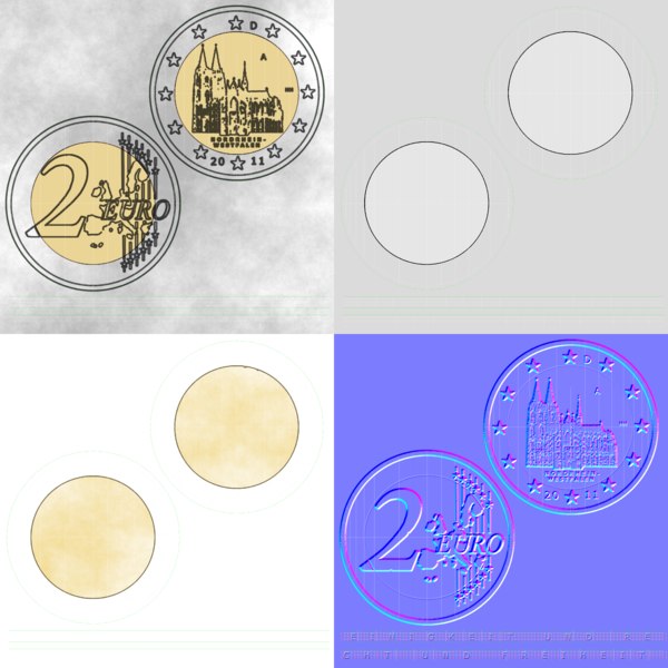 3D euro coin model - TurboSquid 1191660