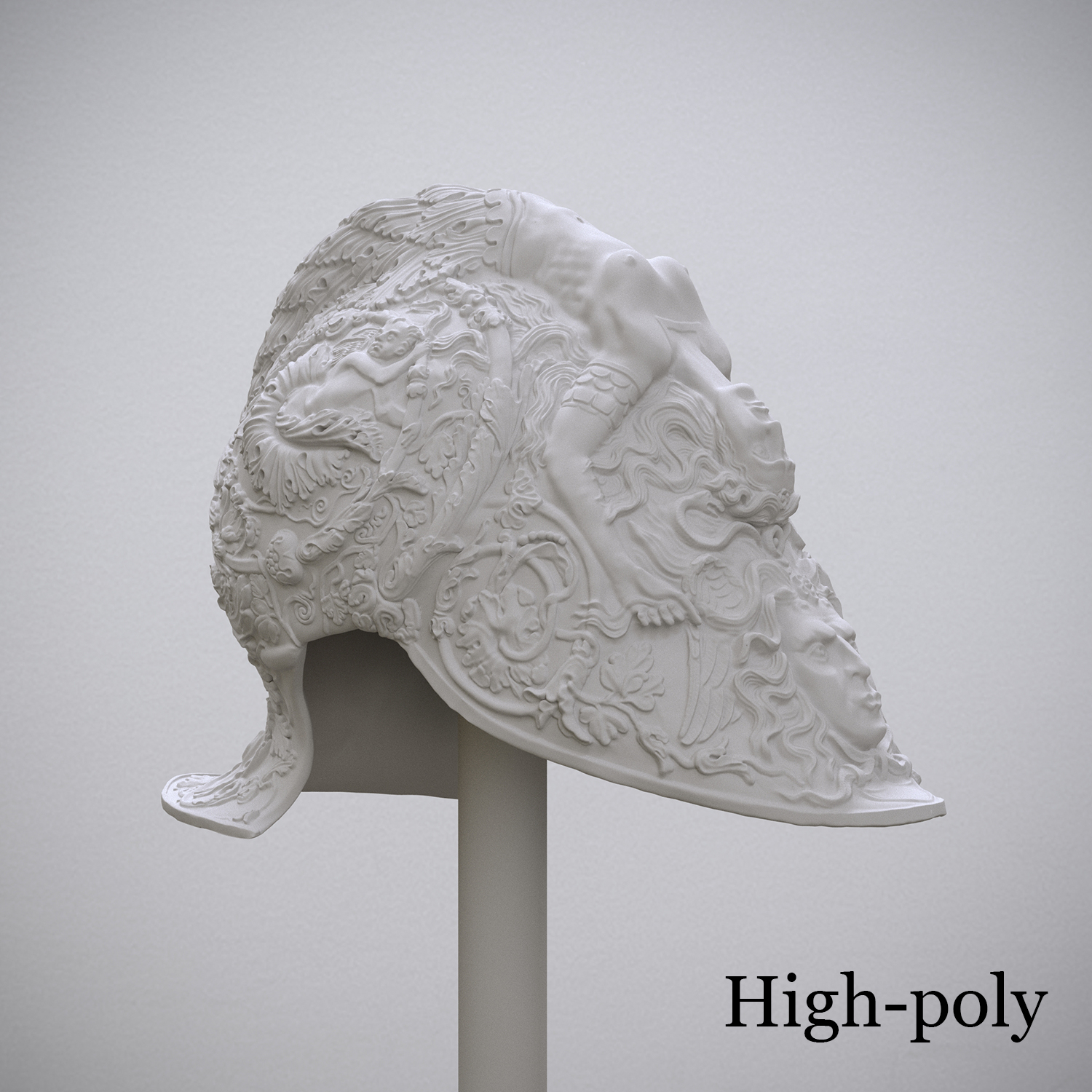 Burgonet filippo negroli helmet 3D model - TurboSquid 1191723