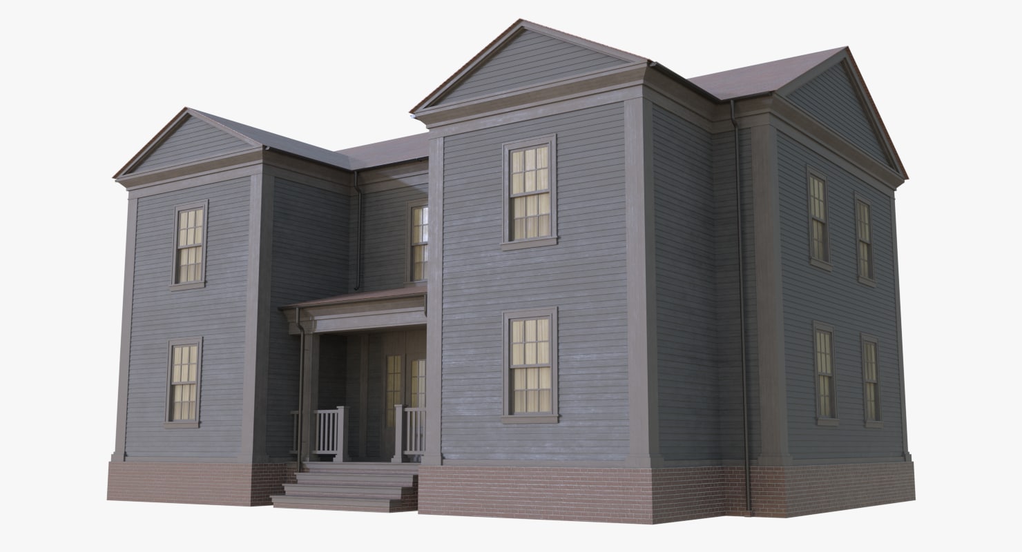 Colonial house 8 3D model - TurboSquid 1191840