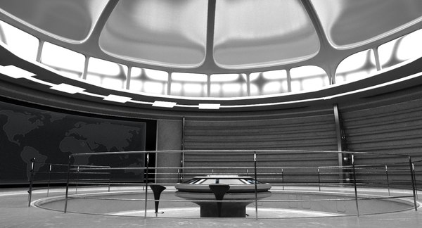 Futuristic control room 3D model - TurboSquid 1192001