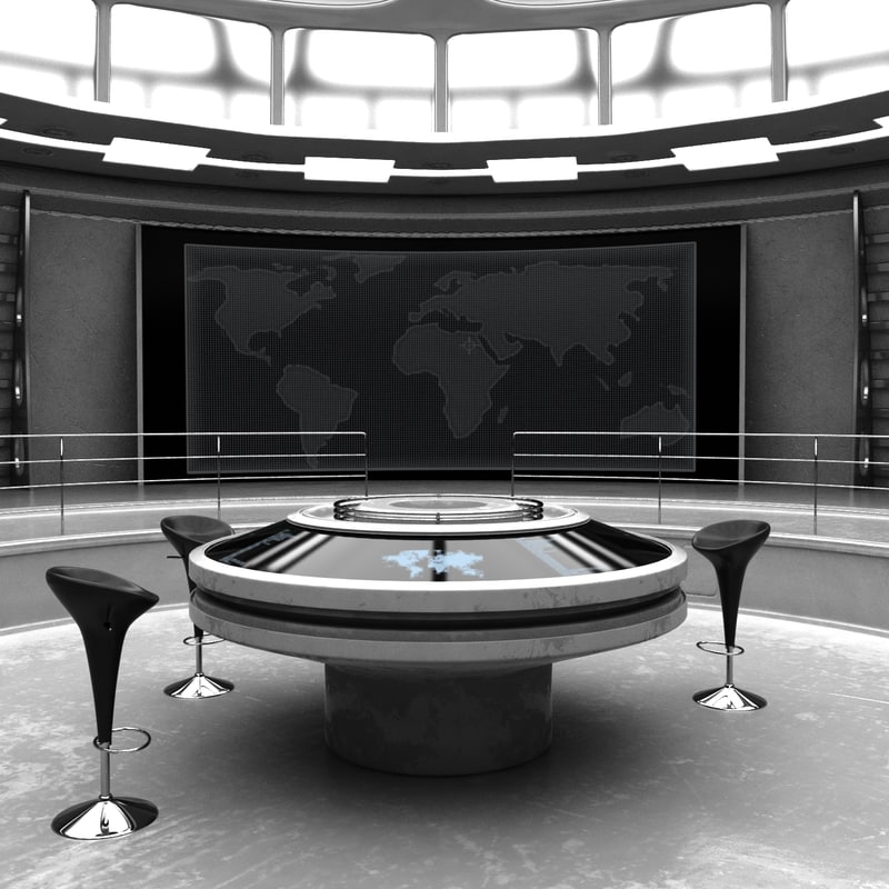 Modello 3D Sala di controllo futuristica - TurboSquid 1192001