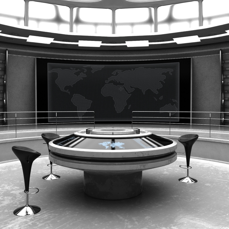 Futuristic control room 3D model - TurboSquid 1192001