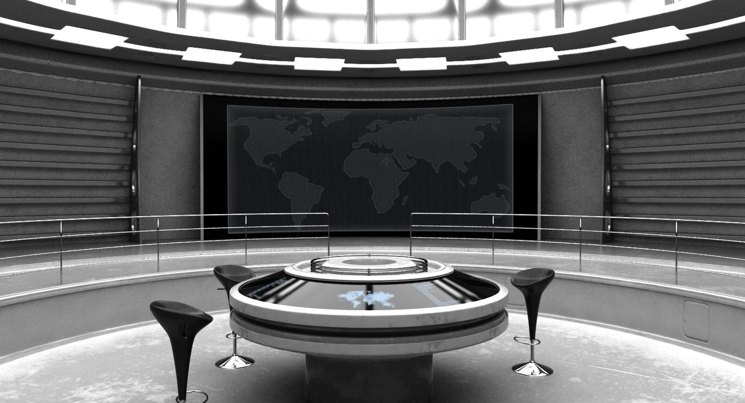 Futuristic control room 3D model - TurboSquid 1192001