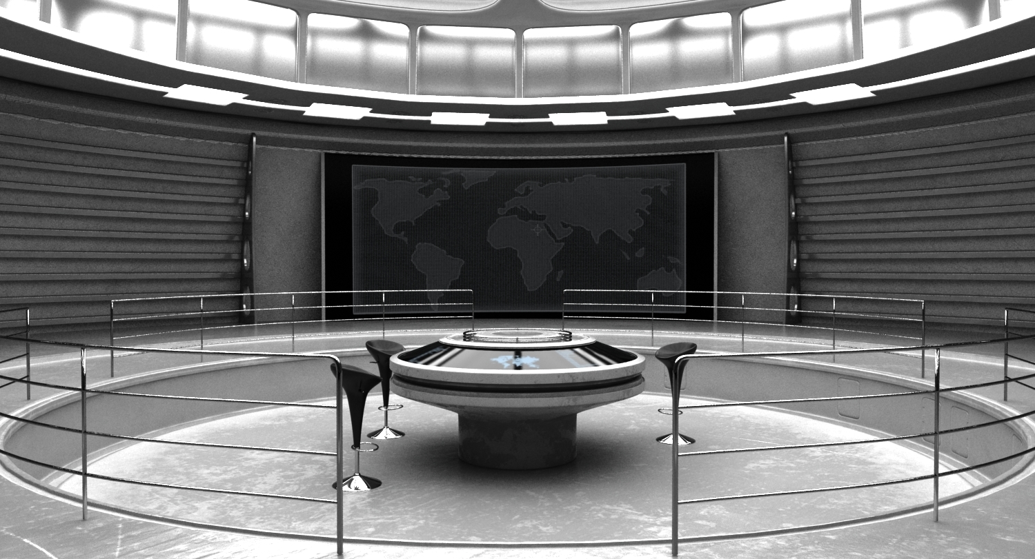 Futuristic control room 3D model - TurboSquid 1192001