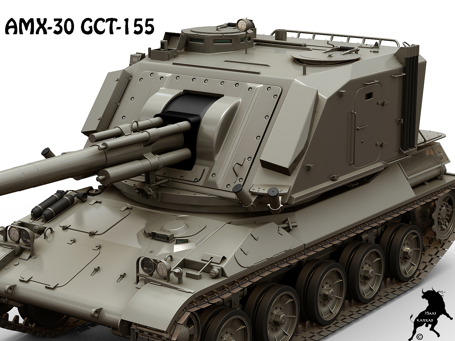 AMX-30 GCT-155 SpH 3D 모델 - TurboSquid 1192411