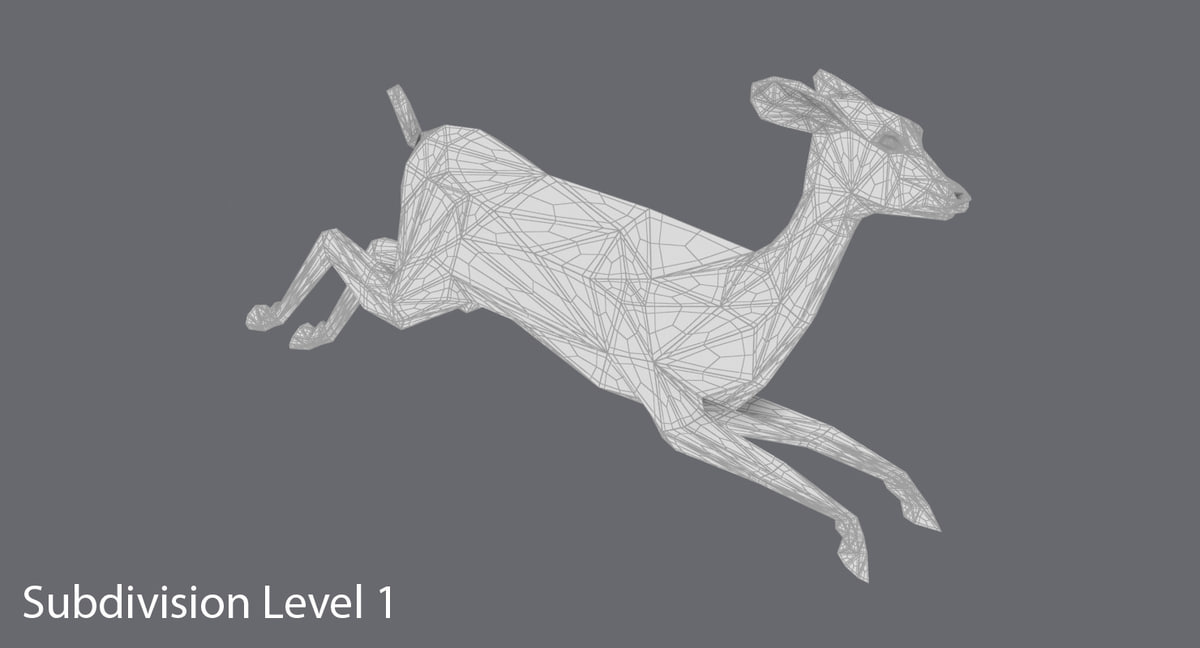 Doe---running model - TurboSquid 1192612