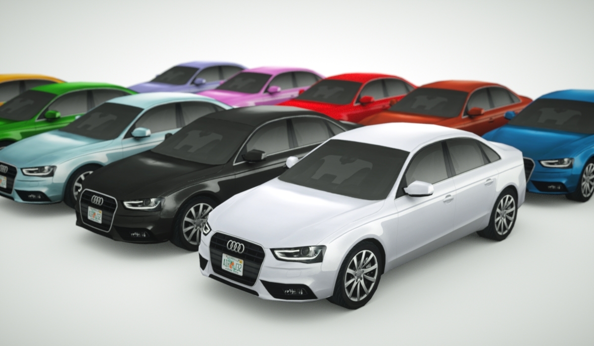Multi colored 2013 audi a4 model - TurboSquid 1192636