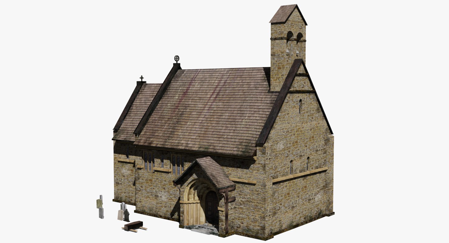 3D low-poly medieval chapel fantasy model - TurboSquid 1192693