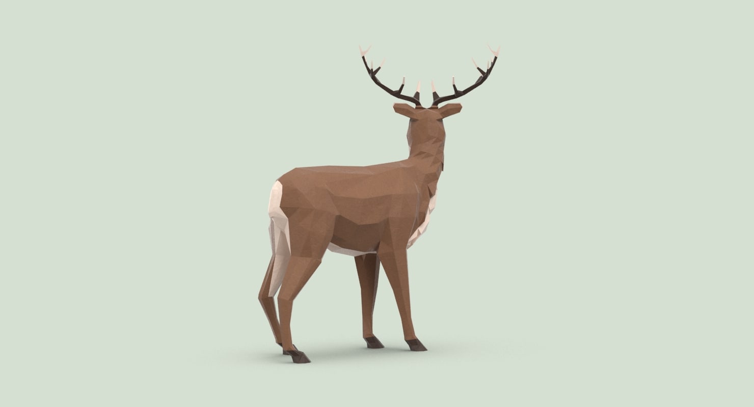 Stag---standing 3D model - TurboSquid 1192981