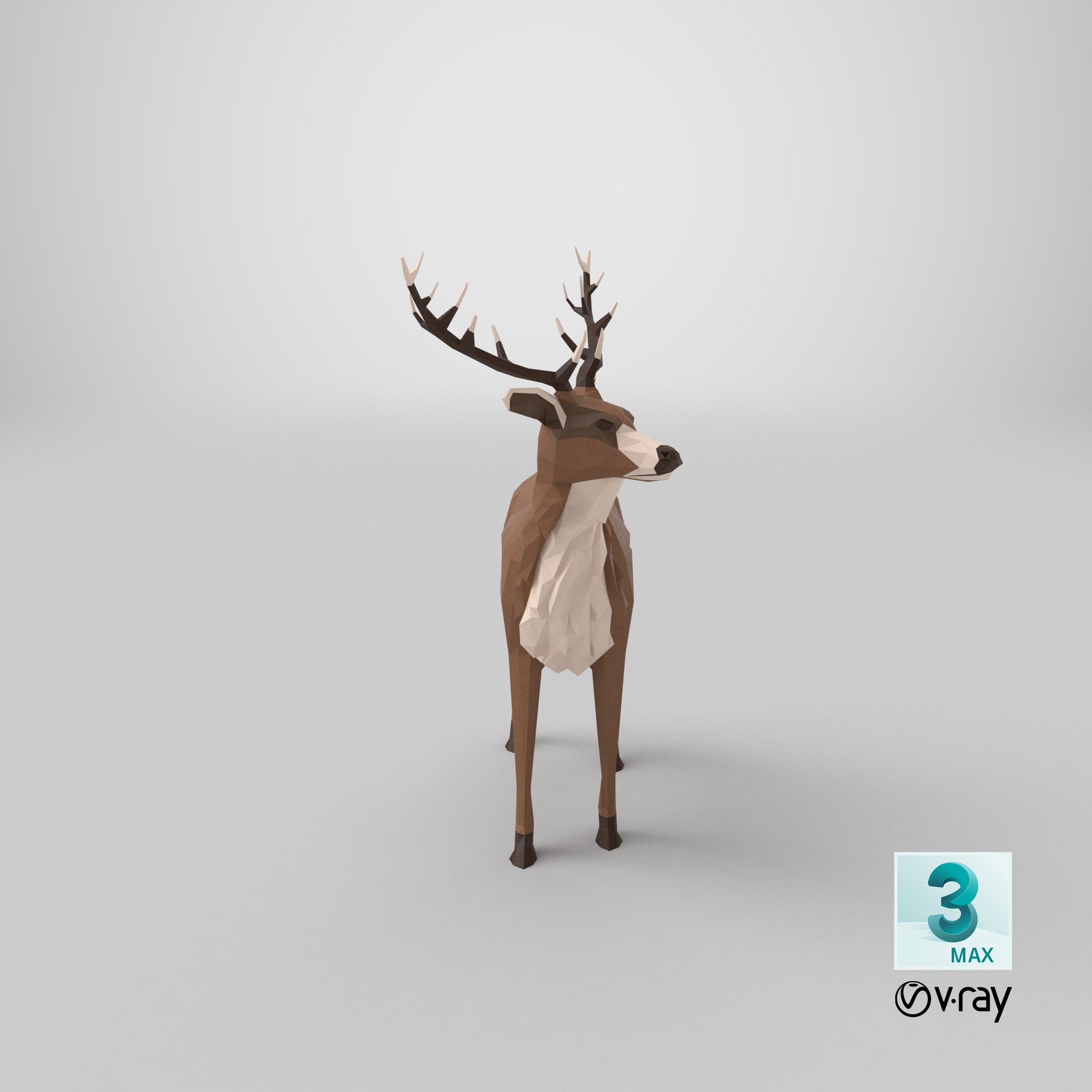 Stag---standing 3D model - TurboSquid 1192981