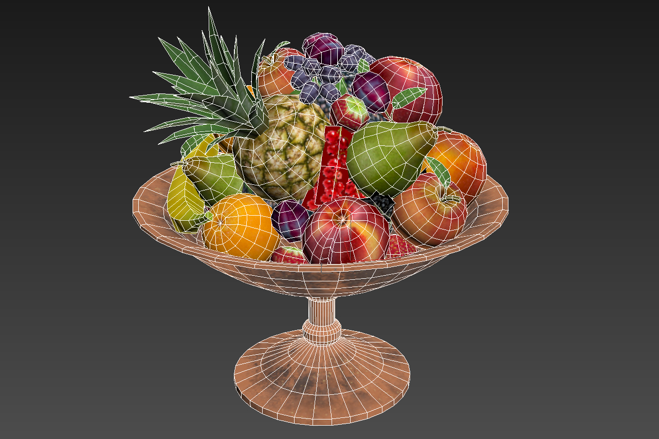 3D fruit plate model - TurboSquid 1193000
