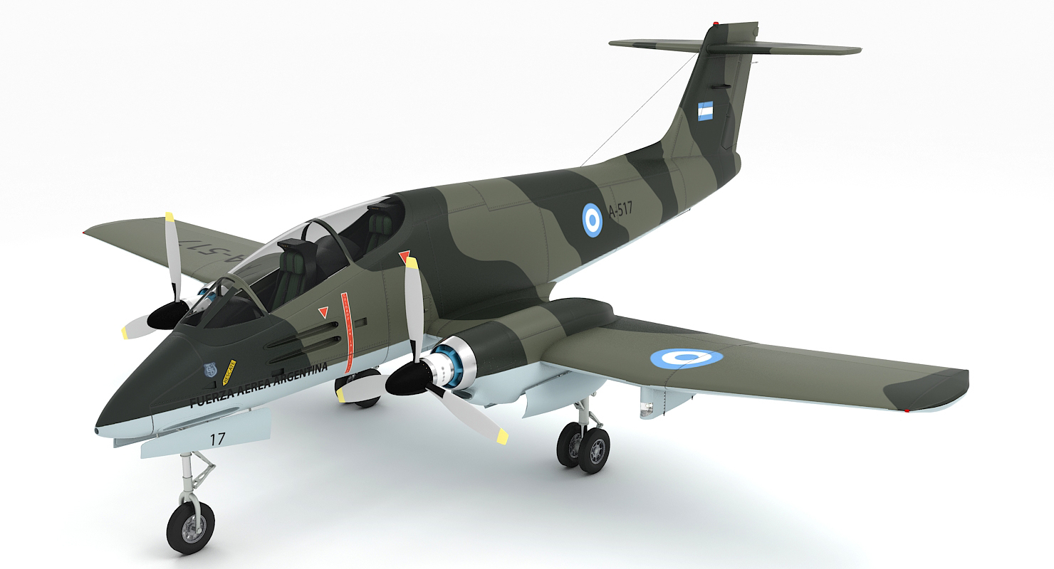Fma ia-58 pucara 3D model - TurboSquid 1193032