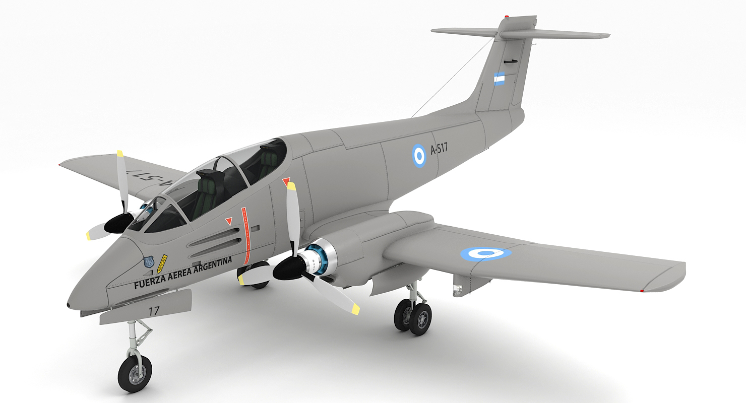 Fma ia-58 pucara 3D model - TurboSquid 1193032