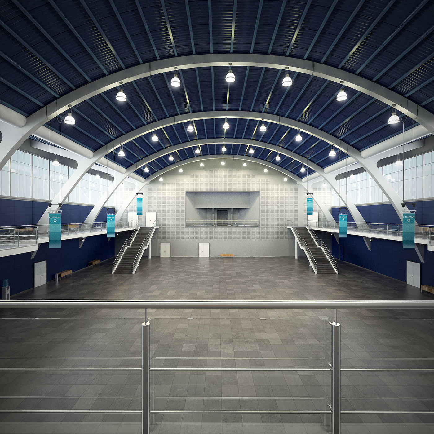 3D exhibition hall - TurboSquid 1193141