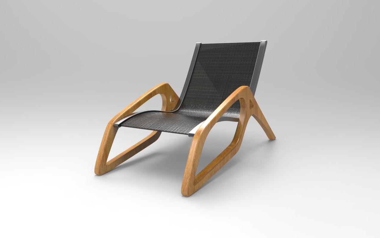 3D organic lounge chair model - TurboSquid 1193249