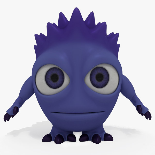 3d obj rigged monster animation