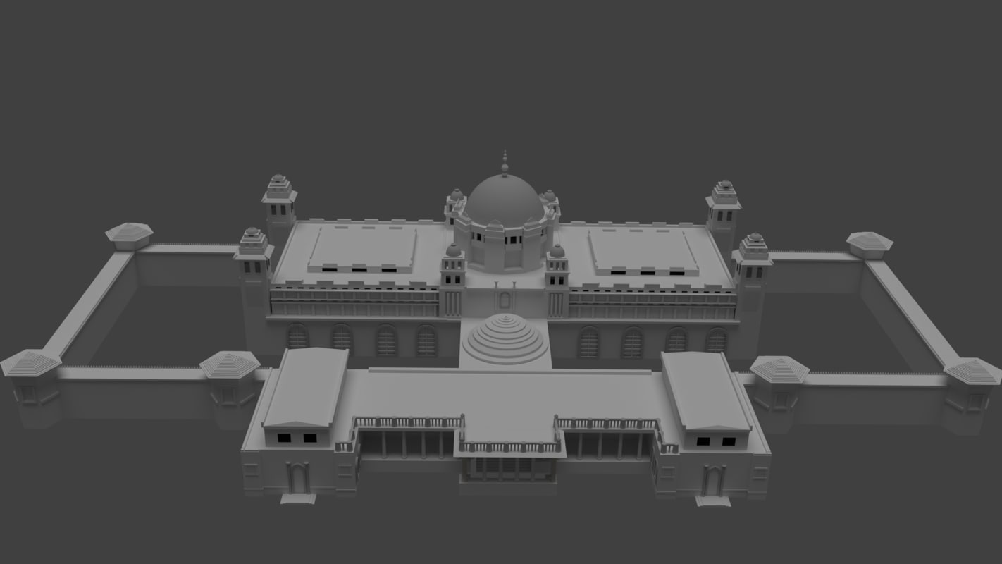 3D palace exterior model - TurboSquid 1193438