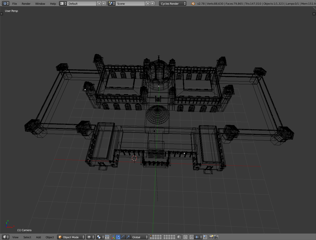 3D palace exterior model - TurboSquid 1193438