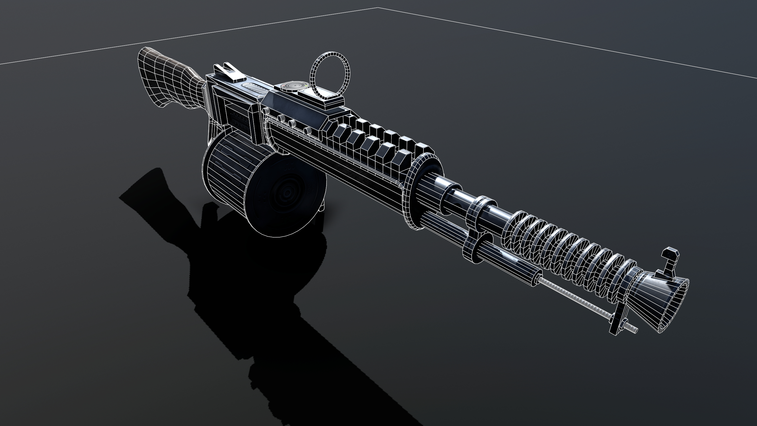 3D machine gun - TurboSquid 1193445