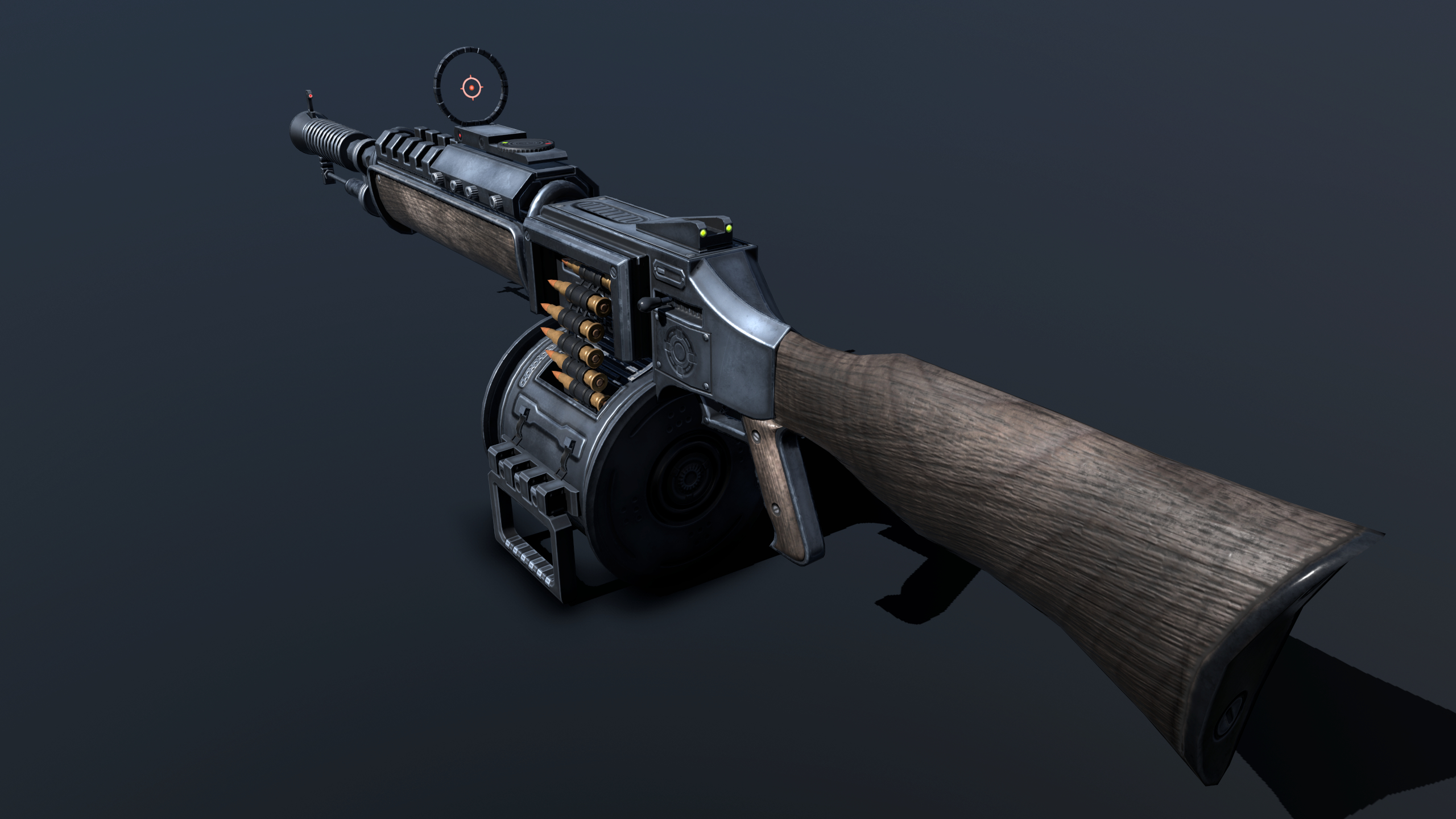 3D machine gun - TurboSquid 1193445