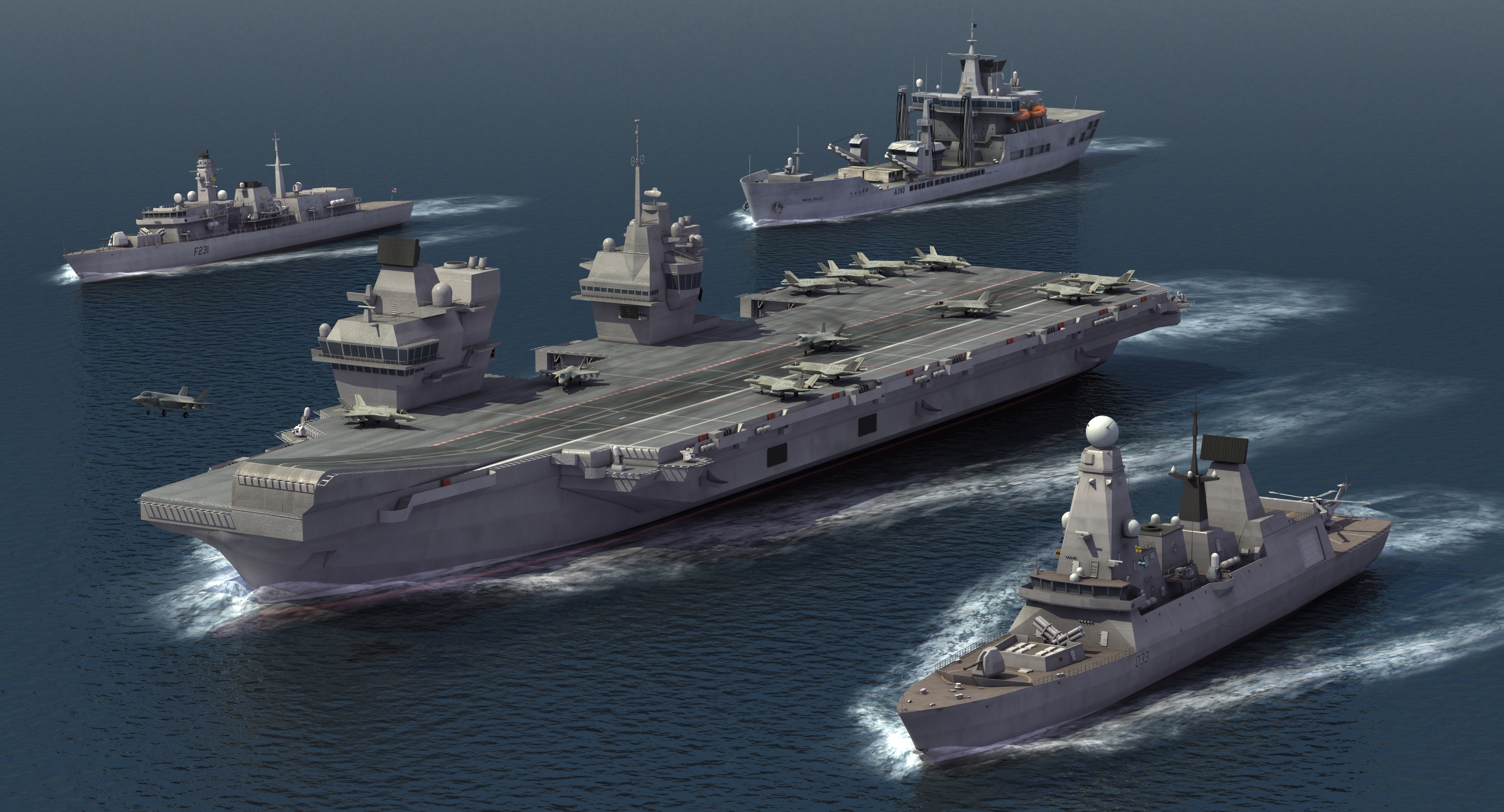 Carrier group royal navy 3D model - TurboSquid 1193484