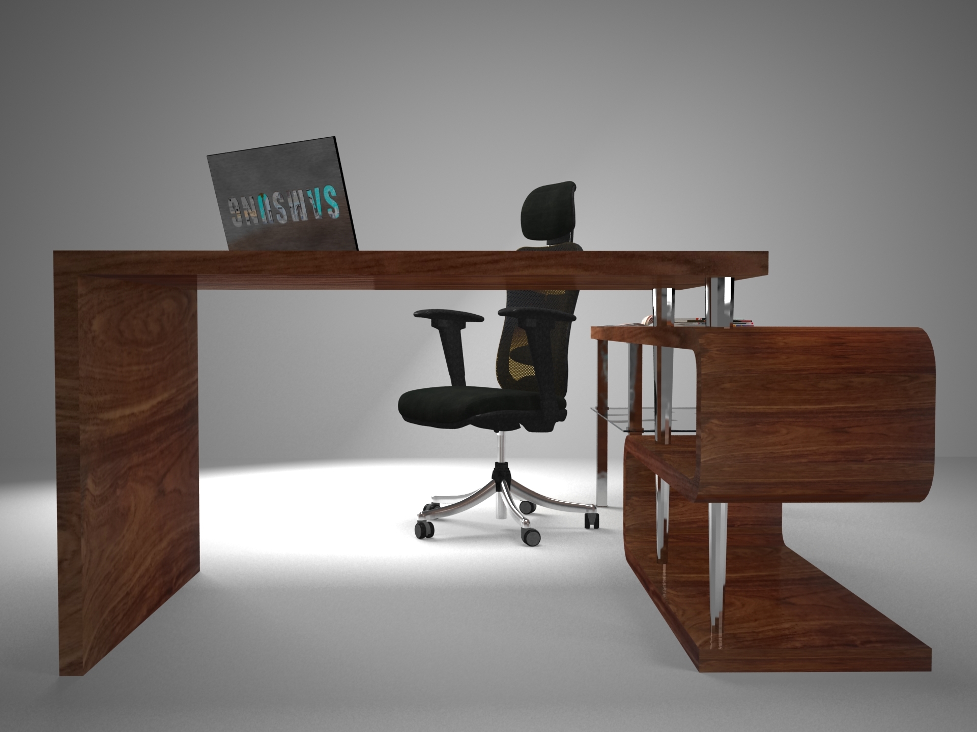 3D desk office model - TurboSquid 1193671