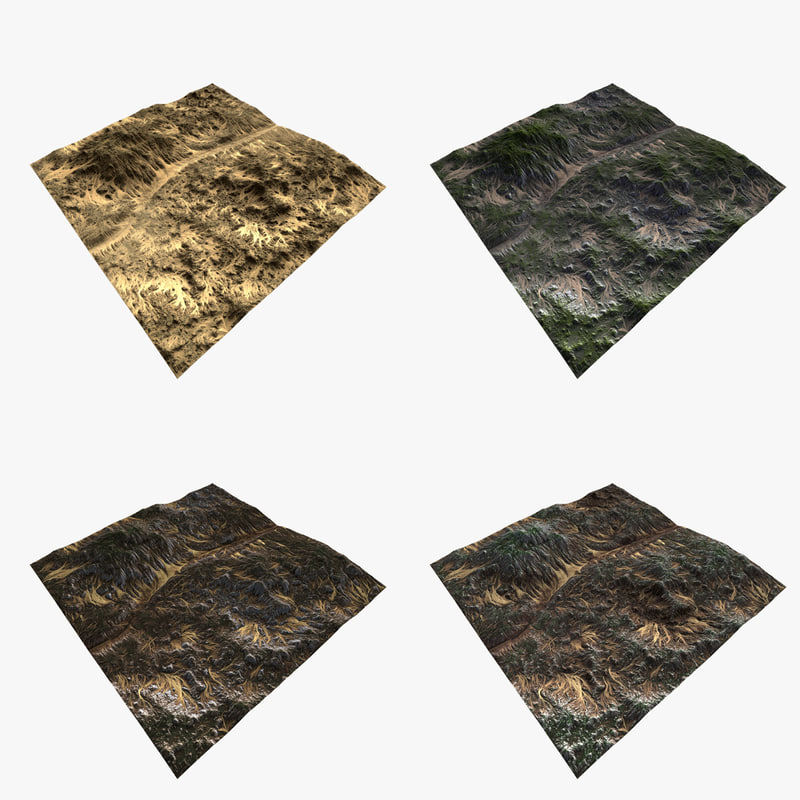 3D terrain file set 4 model - TurboSquid 1194082