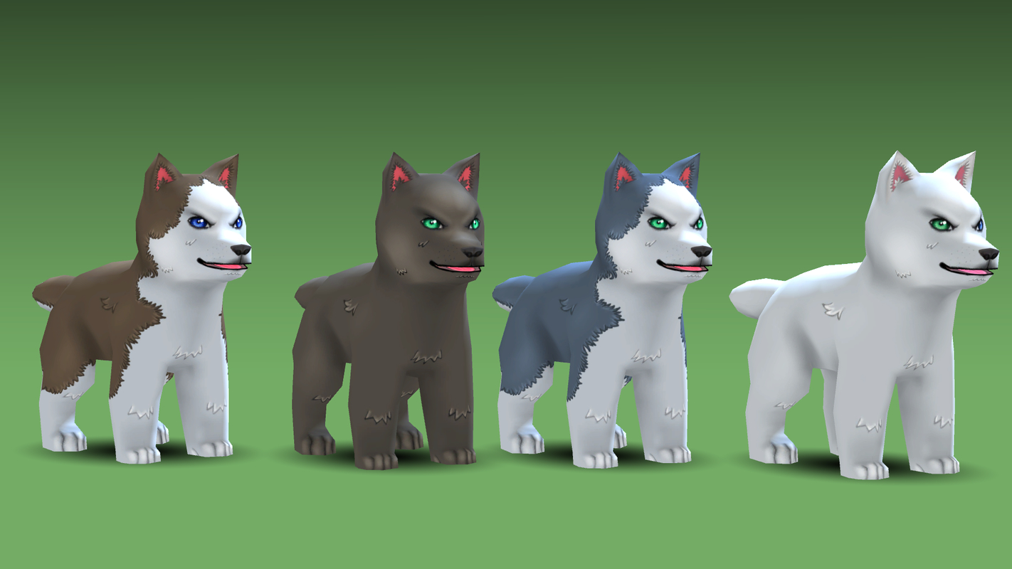 Hand painted husky dog model - TurboSquid 1194180