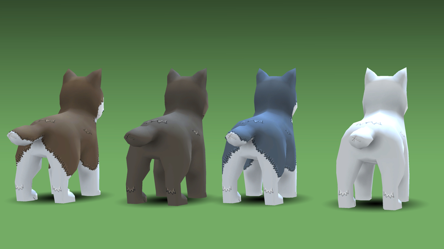 Hand painted husky dog model - TurboSquid 1194180